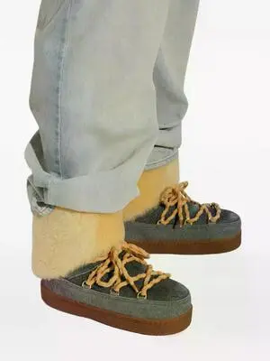 Inuikii Shearling-trim Denim Snow Boots