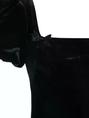 SELF-PORTRAIT Velvet Bubble Peplum Midi Dress