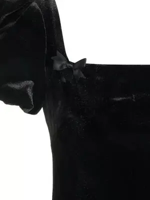SELF-PORTRAIT Velvet Bubble Peplum Midi Dress