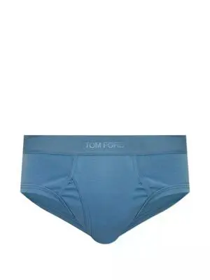 TOM FORD Logo-waistband Briefs - Blue