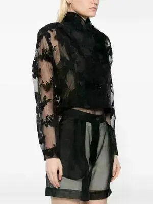 TESSITURA Roses Organza Cropped Jacket