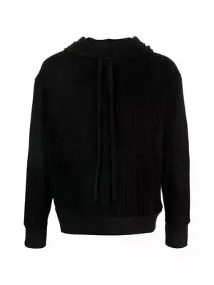 TESSITURA Knitted Loose-fit Hoodie - Black