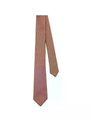 Kiton Micro-check Tie - Orange