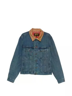 ONE OF THESE DAYS Corduroy-collar Denim Jacket