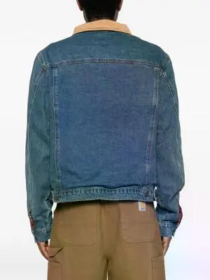 ONE OF THESE DAYS Corduroy-collar Denim Jacket