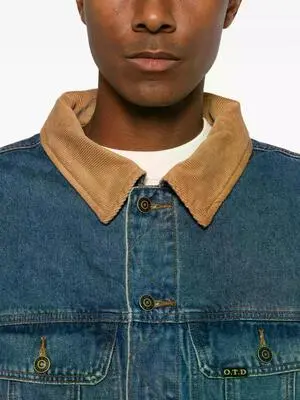ONE OF THESE DAYS Corduroy-collar Denim Jacket