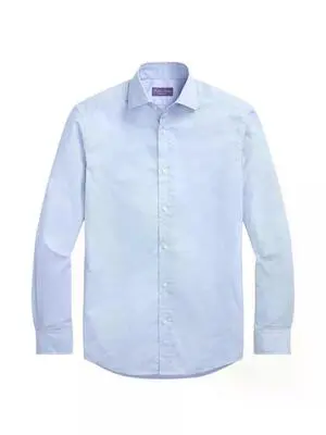 Ralph Lauren Purple Label Spread-collar Cotton Shirt - Blue