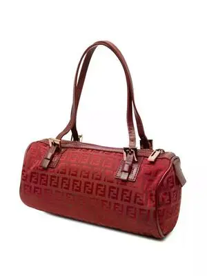 Fendi 2000-2010 Zucchino Canvas Barrel Handbag