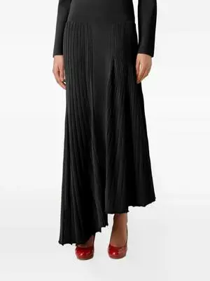 Gauge81 Adra Asymmetric Pleated Maxi Skirt - Black