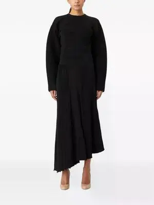 Gauge81 Adra Asymmetric Pleated Maxi Skirt