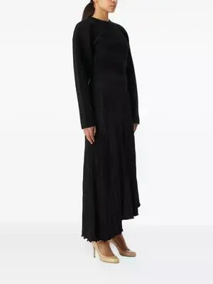 Gauge81 Adra Asymmetric Pleated Maxi Skirt