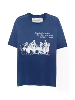 ONE OF THESE DAYS Graphic-print Cotton T-shirt - Blue