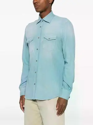 SARTORIO NAPOLI Faded-effect Western-yoke Shirt