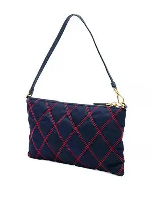 Prada 2000-2013 Impuntu Tessuto Shoulder Bag - Blue