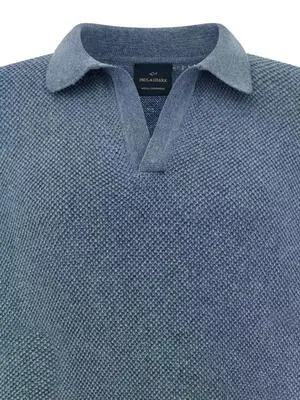 Paul & Shark Open-collar Long-sleeve Knitted T-shirt