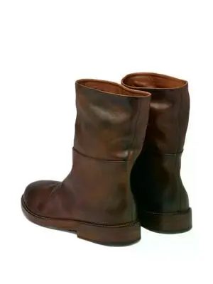 Marsèll Tubetto Burnished-effect Leather Boots