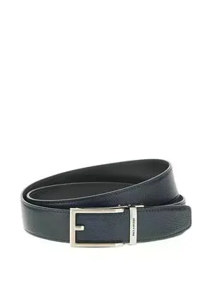 Paul & Shark Pebbled Leather Belt - Blue