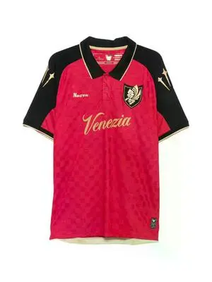VENEZIA FC Logo-patch Checkered Polo Shirt