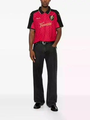 VENEZIA FC Logo-patch Checkered Polo Shirt