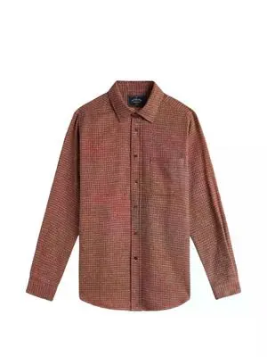 Portuguese Flannel Abstract Pied Poule Shirt - Red