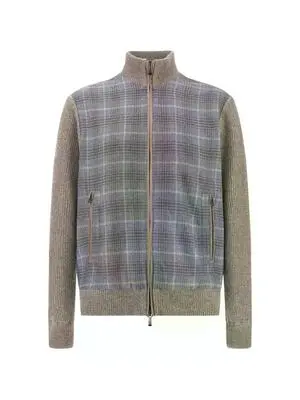 Paul & Shark Tartan-check Zip-up Cardigan