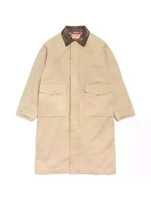 StÜssy Leather-collar Cotton Coat