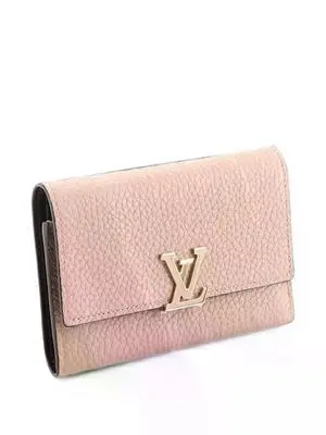 LOUIS VUITTON Capucines Wallet Leather Compact Small Wallets