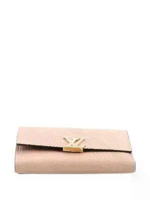 LOUIS VUITTON Capucines Wallet Leather Compact Small Wallets