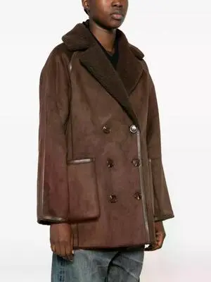 BETTA CORRADI Double-breasted Reversible Coat