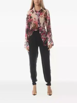 TESSITURA Floral-print Silk Shirt