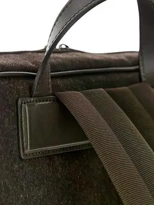Paul & Shark Leather-trim Cashmere Backpack