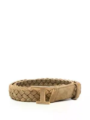 TOD'S T Timeless Braided Leather Belt