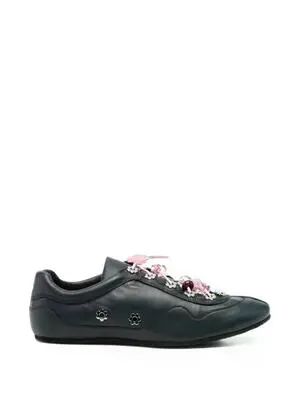 Cecilie Bahnsen Cbblaise Flower-embellished Sneakers - Blue