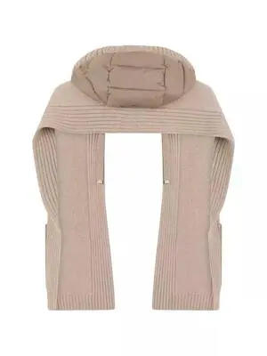 MOORER Luisia-cwh Hooded Ribbed-knit Scarf
