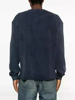 ONE OF THESE DAYS Eagle-print Waffle-knit Long-sleeve T-shirt