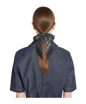 Gucci Printed Silk Scrunchie