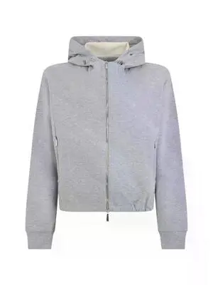 MOORER Liriacad Zip-up Drawstring Hoodie - Grey