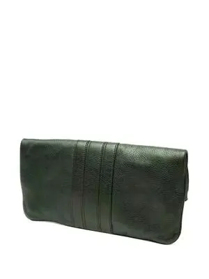 Gucci 2000-2015 Calfskin Bamboo Tassel Lucy Fold Over Clutch Bag