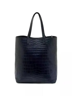Saint Laurent 2017 Bold Crocodile-embossed Tote Bag