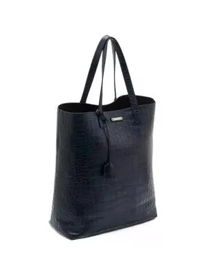 Saint Laurent 2017 Bold Crocodile-embossed Tote Bag