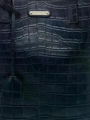 Saint Laurent 2017 Bold Crocodile-embossed Tote Bag