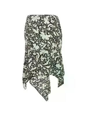 Stella McCartney Floral-print Asymmetric Midi Skirt