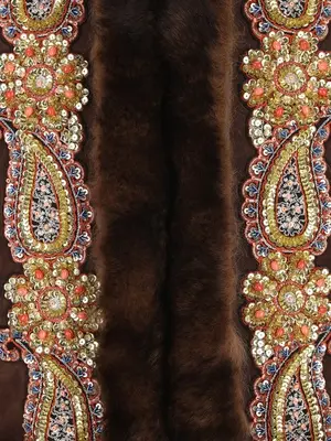 Valentino Garavani Embellished Fur-trim Jacket