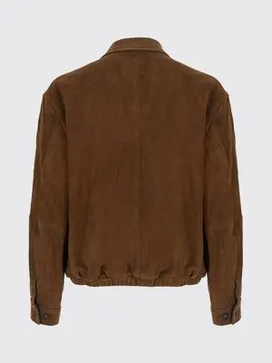 COOR Goat Suede Leather Zip-up Shirt Jacket