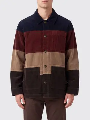 SEBAGO Striped Velvet Shirt Jacket With Classic Collar
