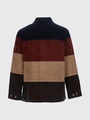 SEBAGO Striped Velvet Shirt Jacket With Classic Collar