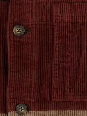 SEBAGO Striped Velvet Shirt Jacket With Classic Collar