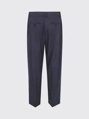 DUNST Wide Leg Pleated Tailored Trousers In Wool Blend