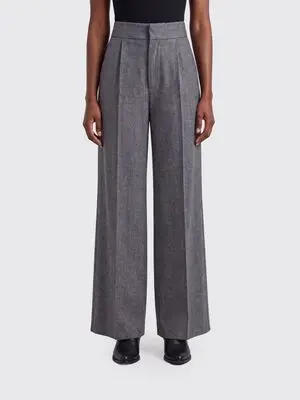 SA SU PHI High-waisted Wool And Cashmere Palazzo Trousers With Pleats - Grey