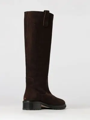 AeydĒ Henry Knee-high Suede Boots With A Round Toe And Notched Sole